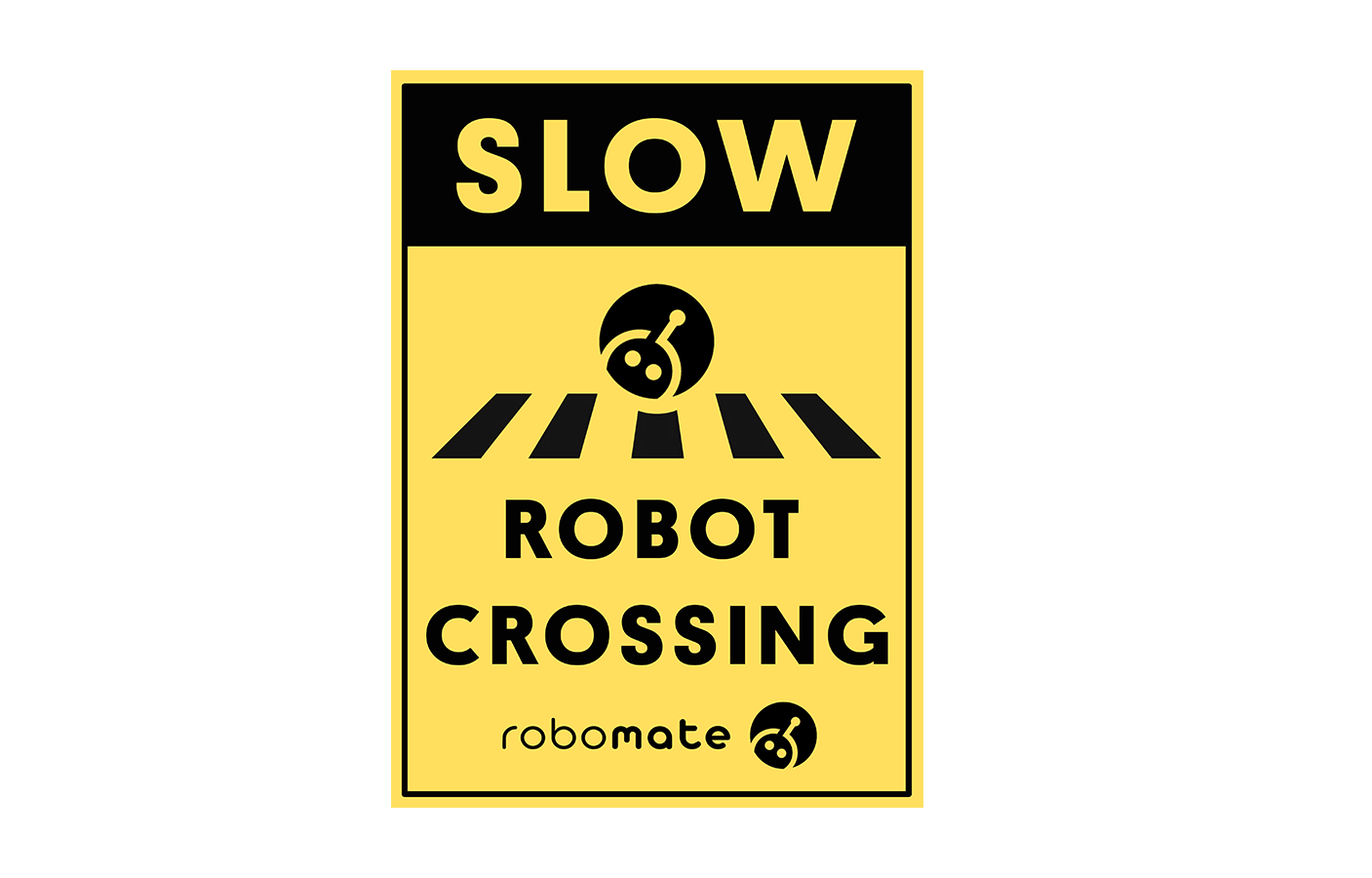 Robot Crossing Sign x1 – Safety Sign for Robot Lawn Mowers – Robomate ...